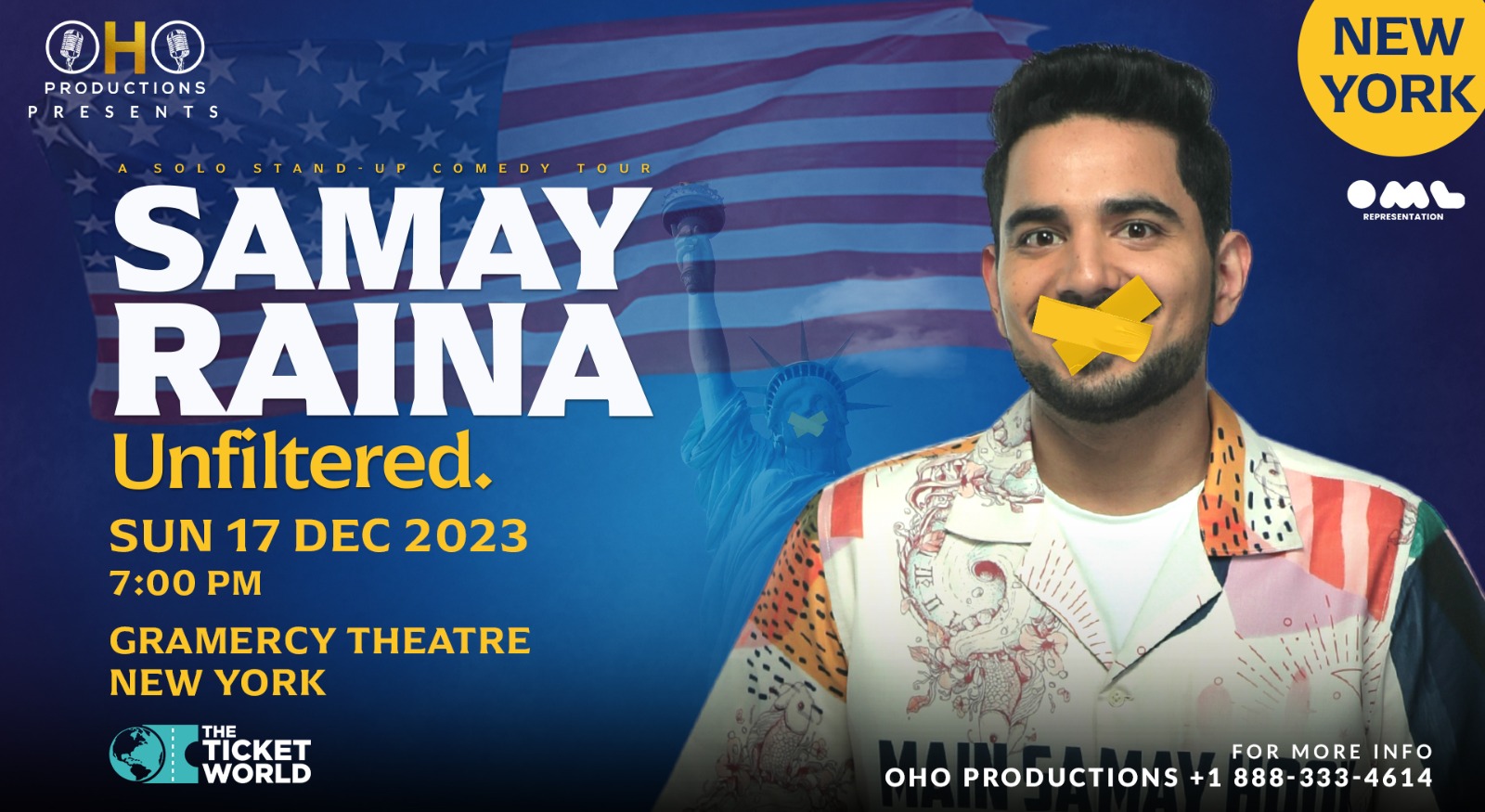 Samay Raina Event Tickets : Buy Verified Tickets for Stand-Up Comedy ...